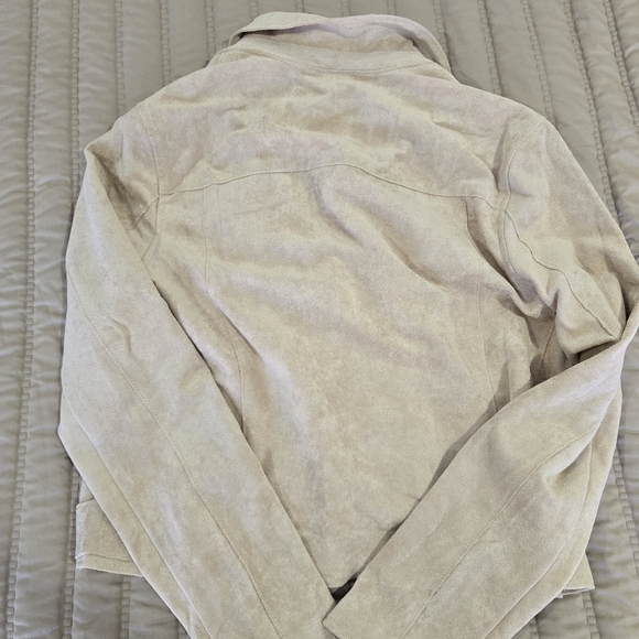 Anthropologie | Jackets & Coats | Nwt Soft Beige Pleather Moto Jacket ...